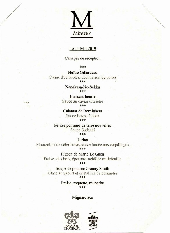 déjeuner au restaurant Mirazur à Menton | Académie des vins anciens